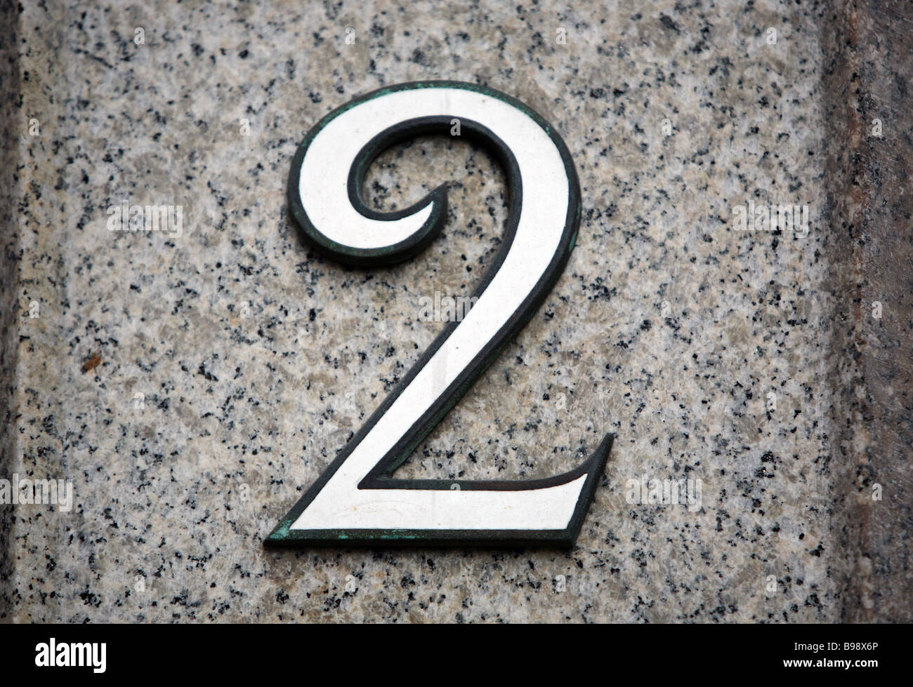 The number two on a wall Stock Photo - Alamy