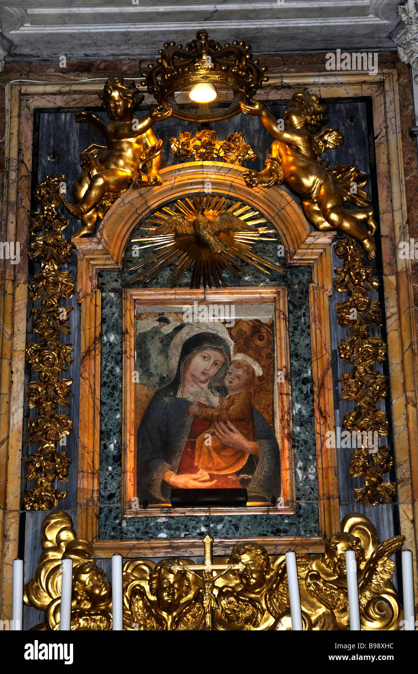 Icon over altar in the Baptistery of the basilica of St John Lateran in ...