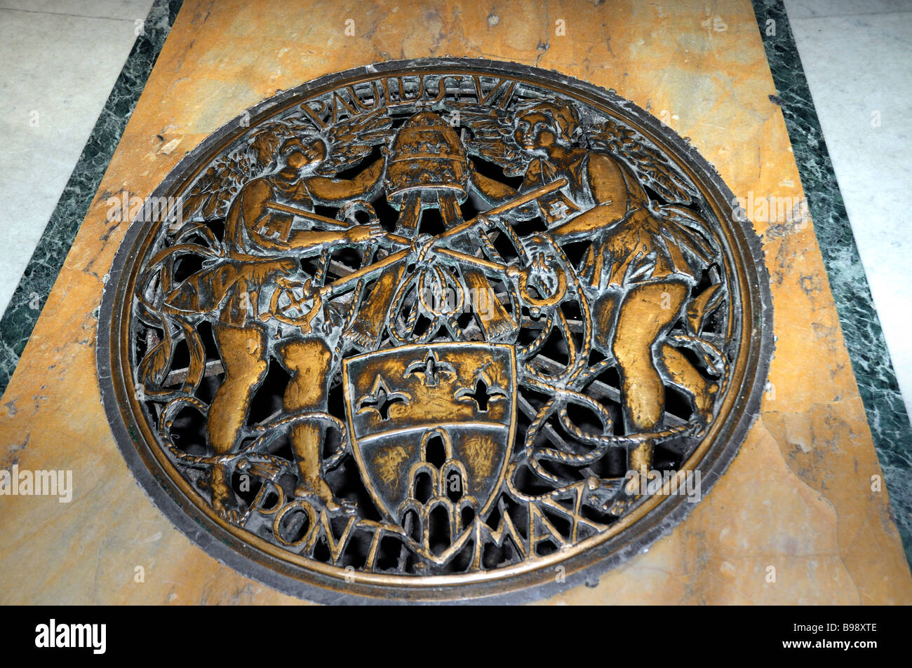 Floor grid cover in the Baptistery of the basilica of St John Lateran ...