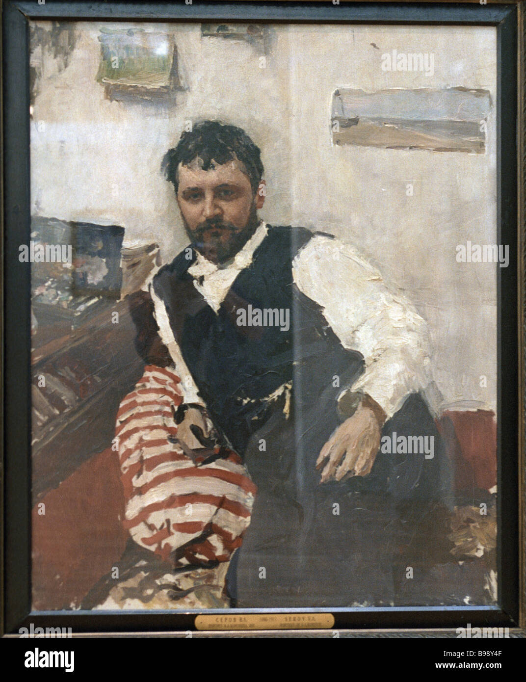 A reproduction of Valentin Serov s portrait of artist Konstantin ...