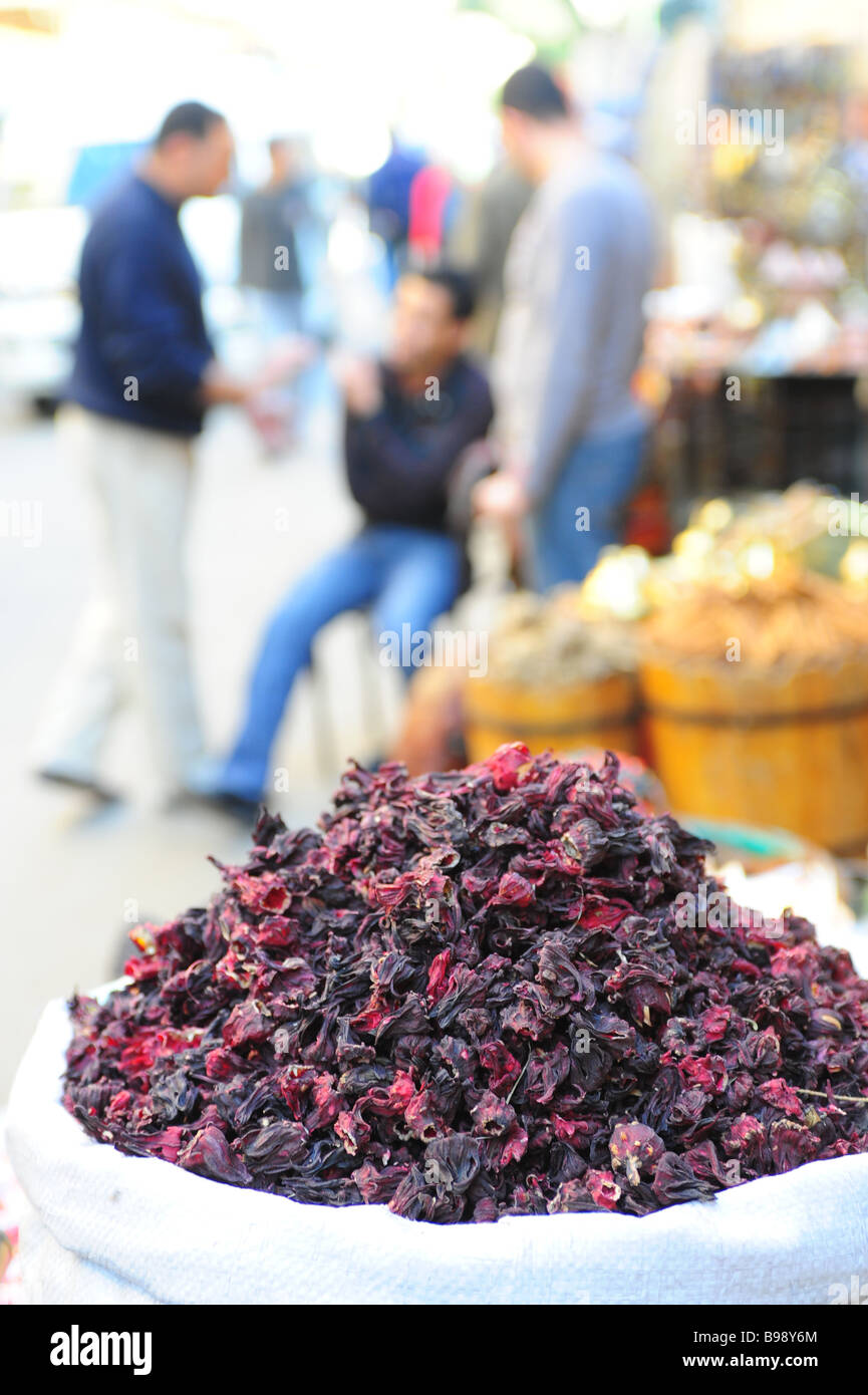 Egypt Cairo Khan El Khalili Bazaar market souk crowded with tourists ...