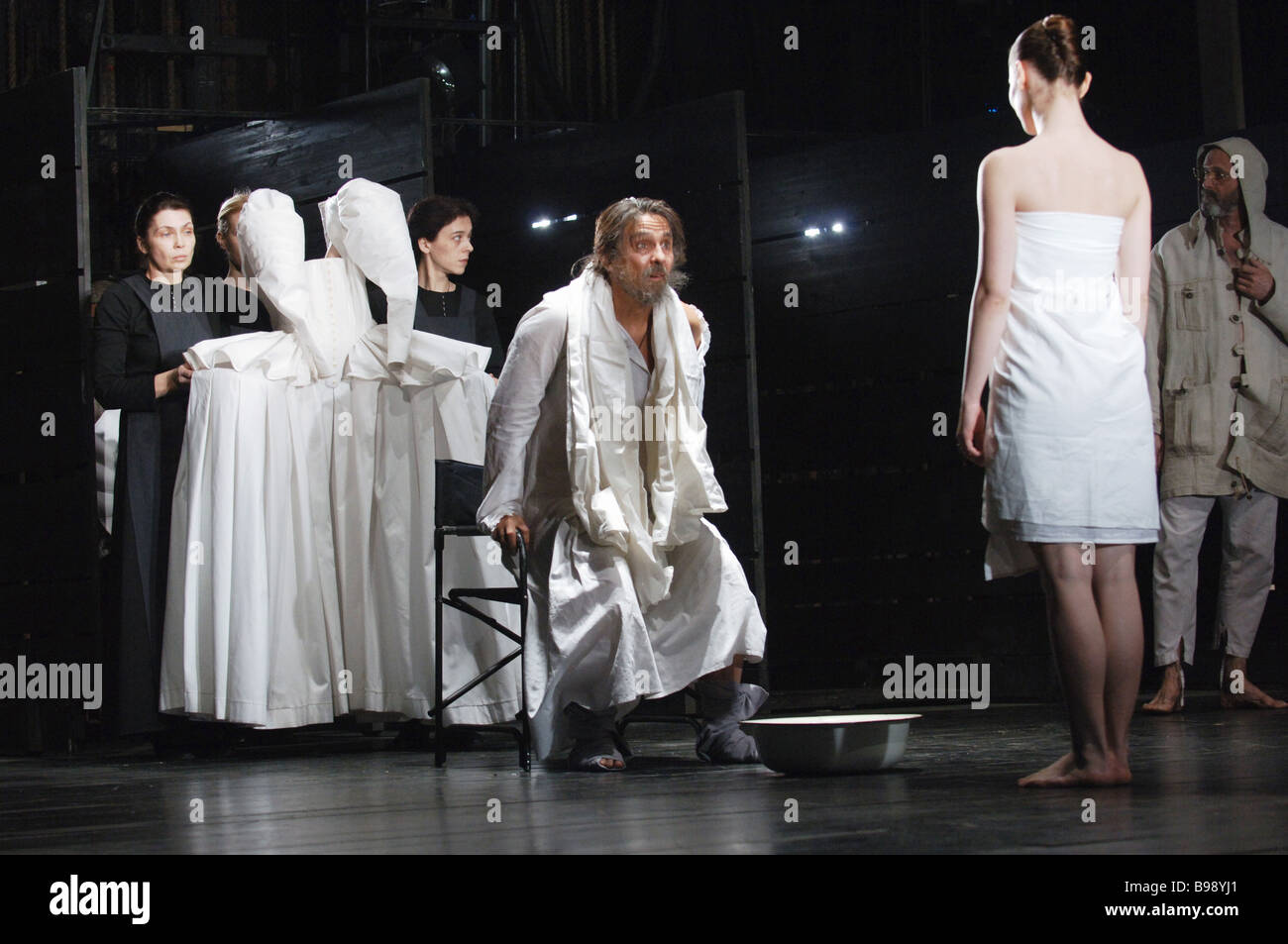 Scene from play King Lear shown at Maly Drama Theater Theater of Europe ...