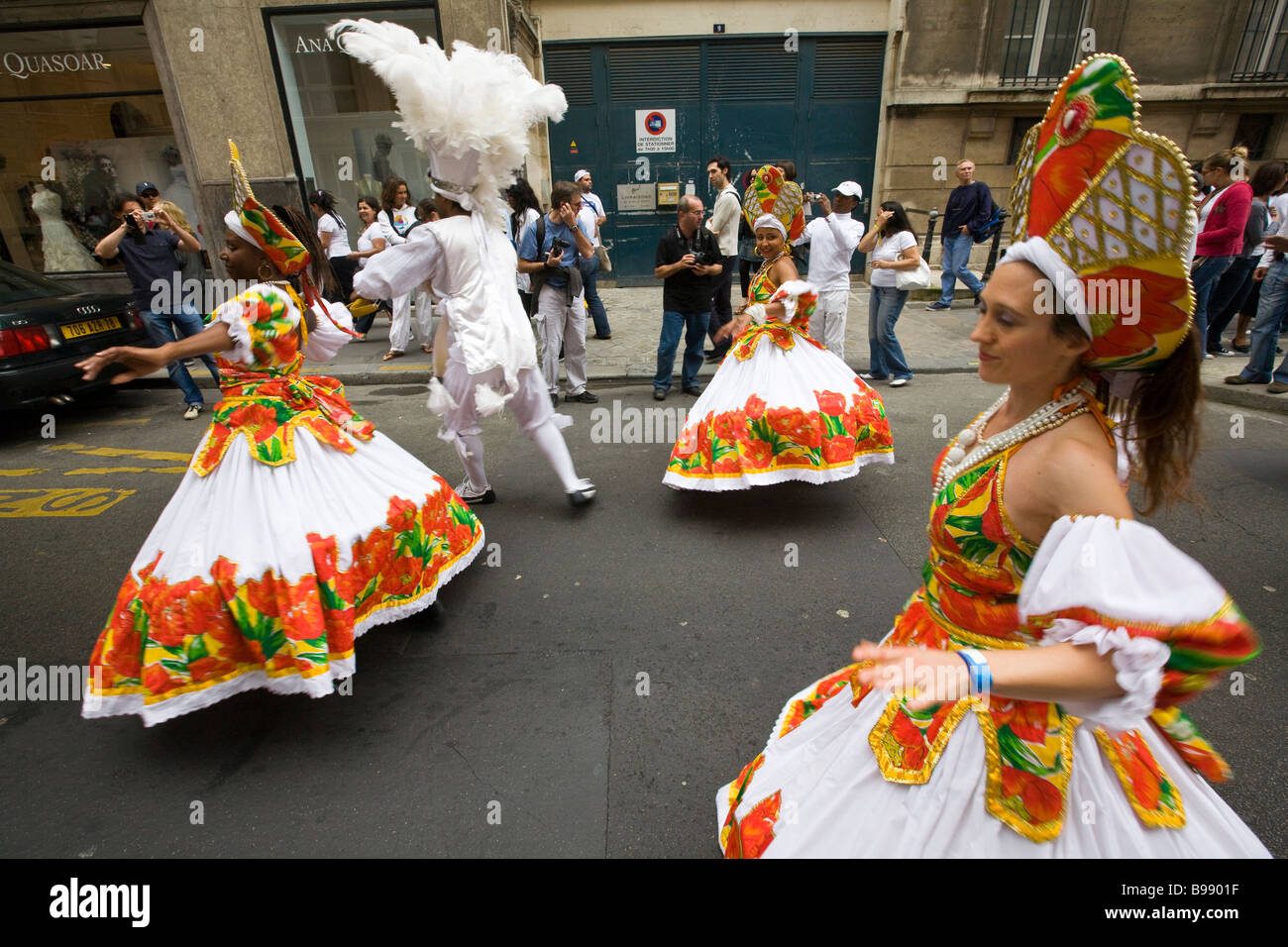 Maracatu dancing from Olinda with traditional costumes at a brazilian ...