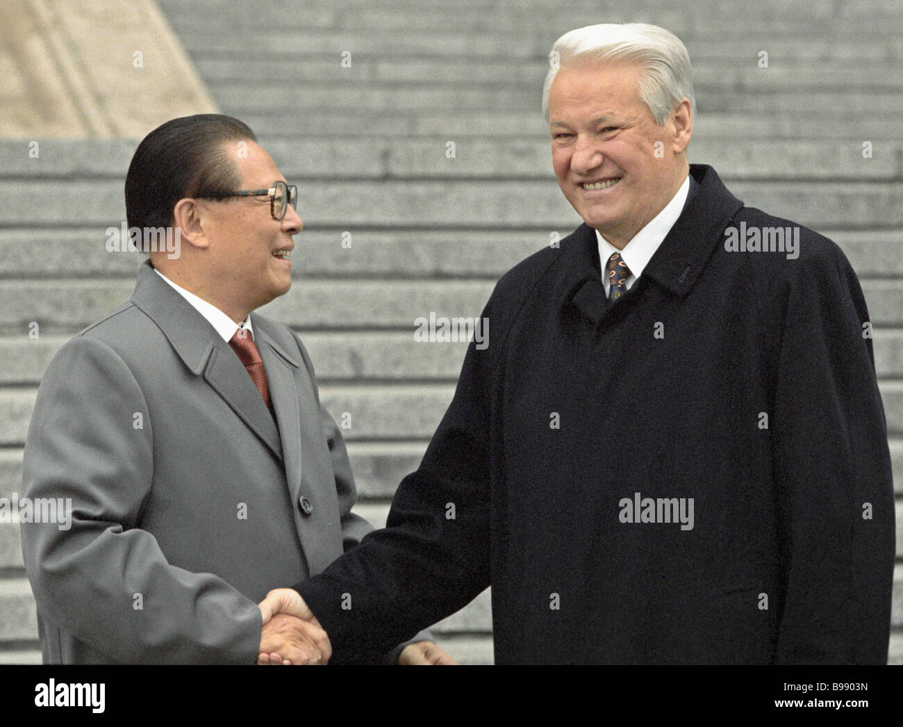 Russian President Boris Yeltsin Hands High Resolution Stock Photography ...