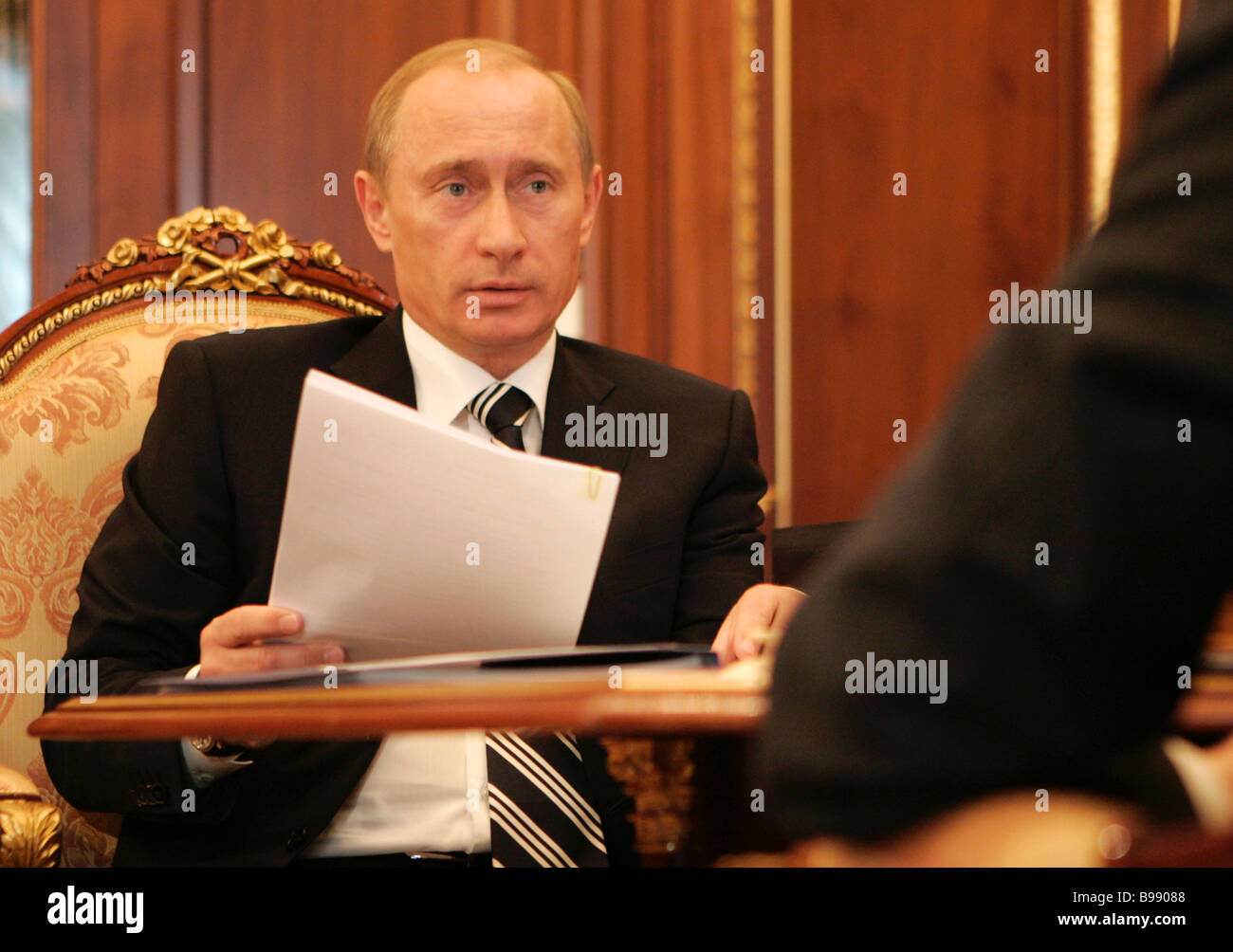 Russian President Vladimir Putin in his Kremlin office Stock Photo - Alamy