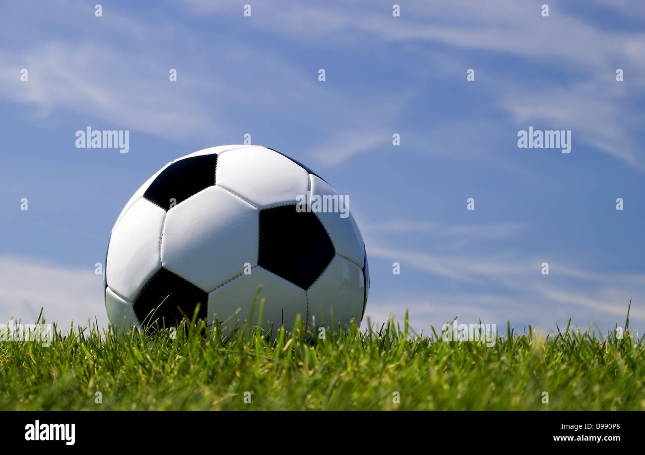 Football pitch blue sky hi-res stock photography and images - Alamy