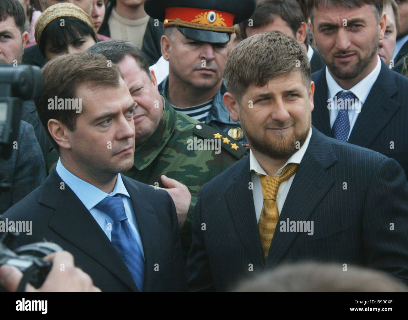 First Deputy Prime Minister Dmitry Medvedev left visiting the Chechen ...
