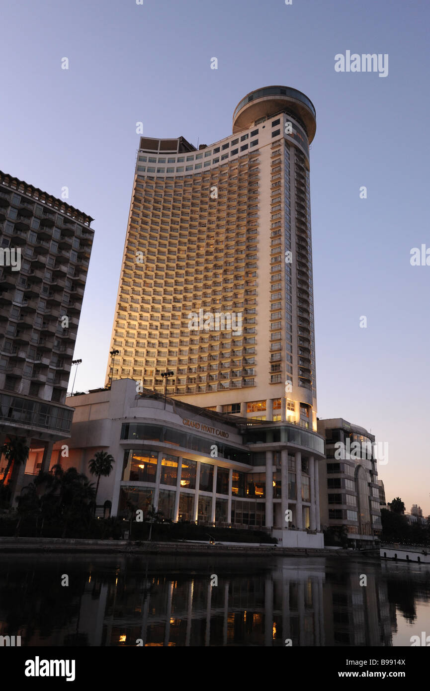 Egypt Cairo Hyatt Regency Hotel on the Nile River Stock Photo - Alamy