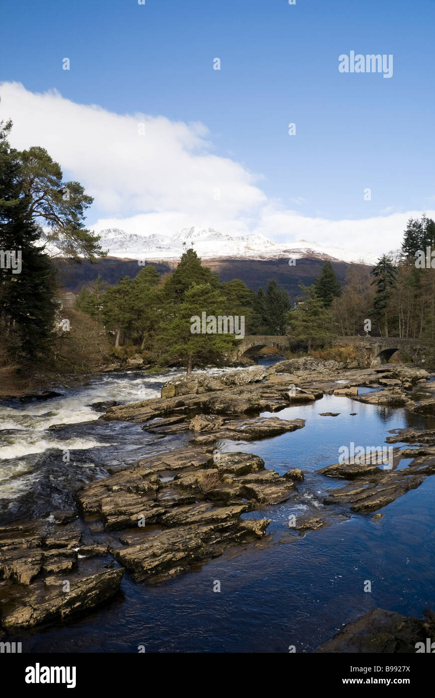 The Falls Of Dochart and the bridge at Killin, Perthshire, Scotland ...