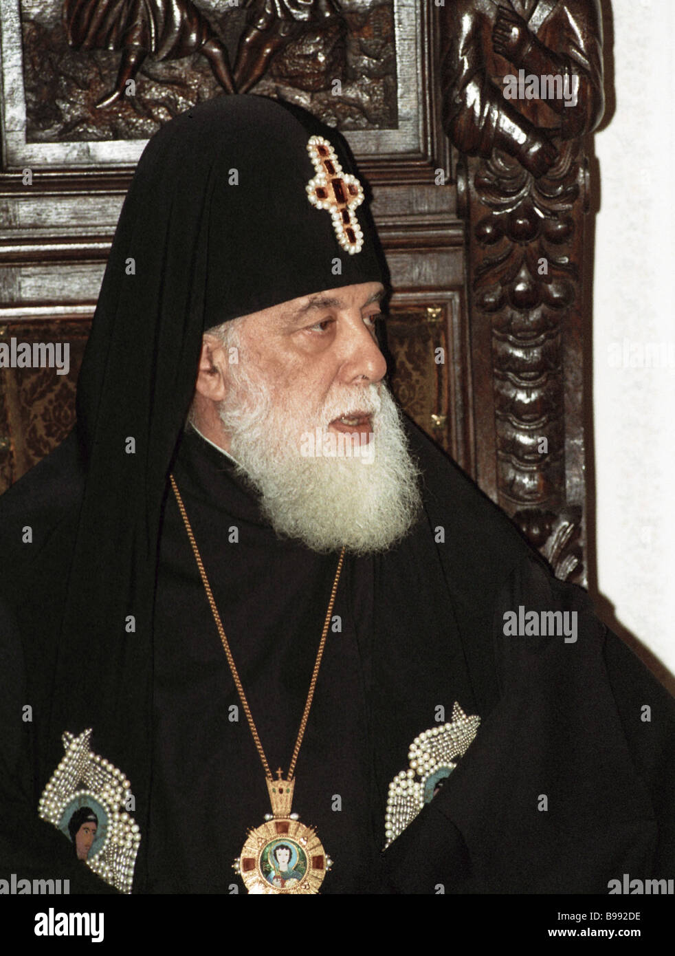 Head of the Georgian church Catholicos Patriarch of all Georgia Ilia II ...