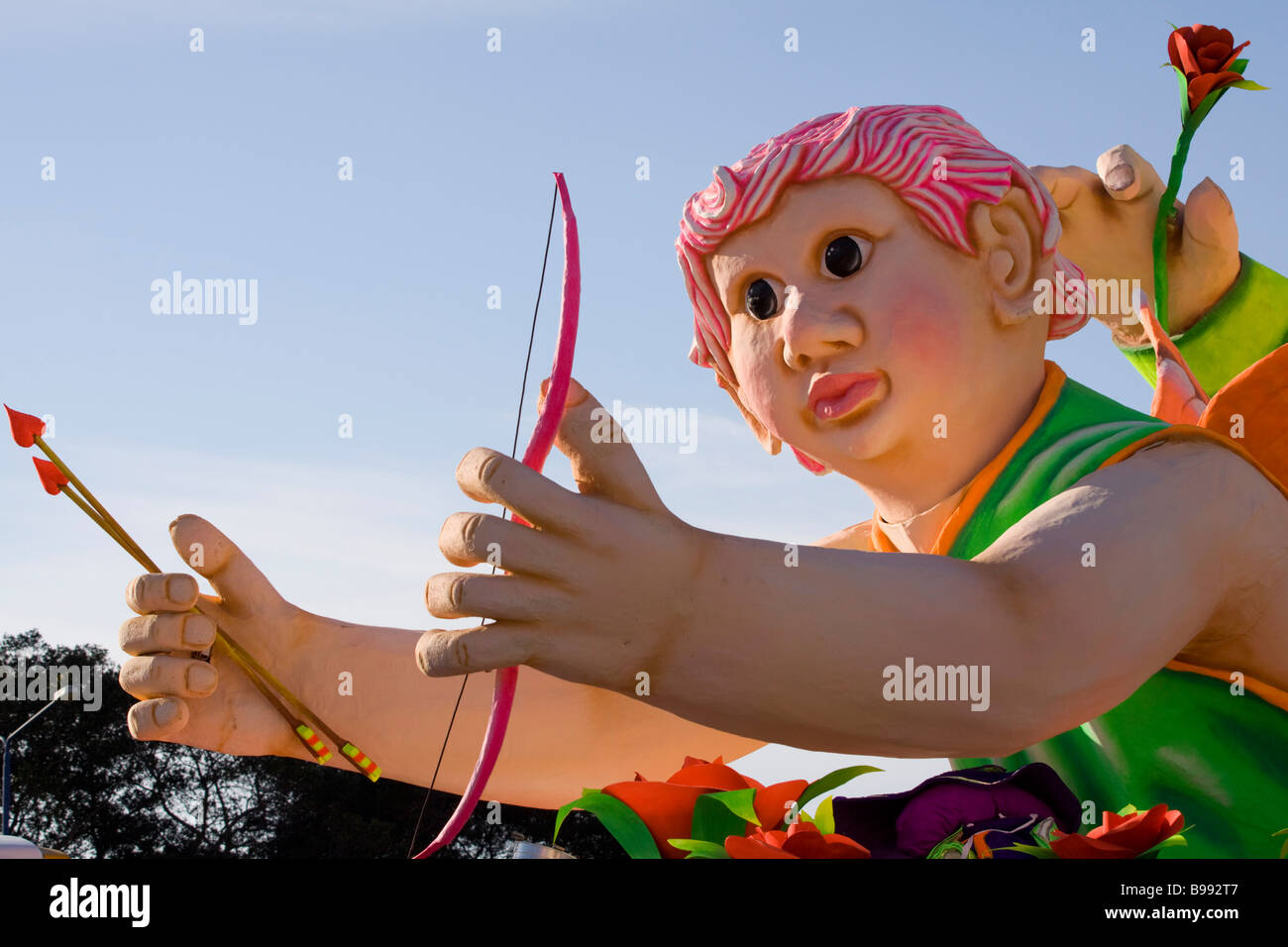 Cupid Carnival Float Valletta Malta Stock Photo - Alamy