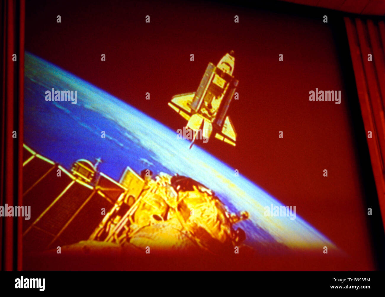 One of the key stages of the U S Discovery space shuttle program ...