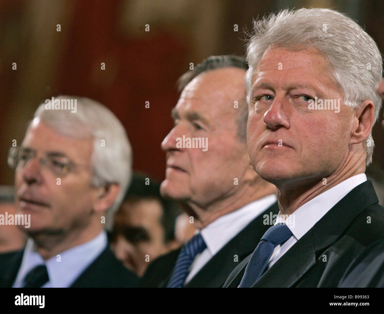 From left to right former British Prime Minister John Major and former ...