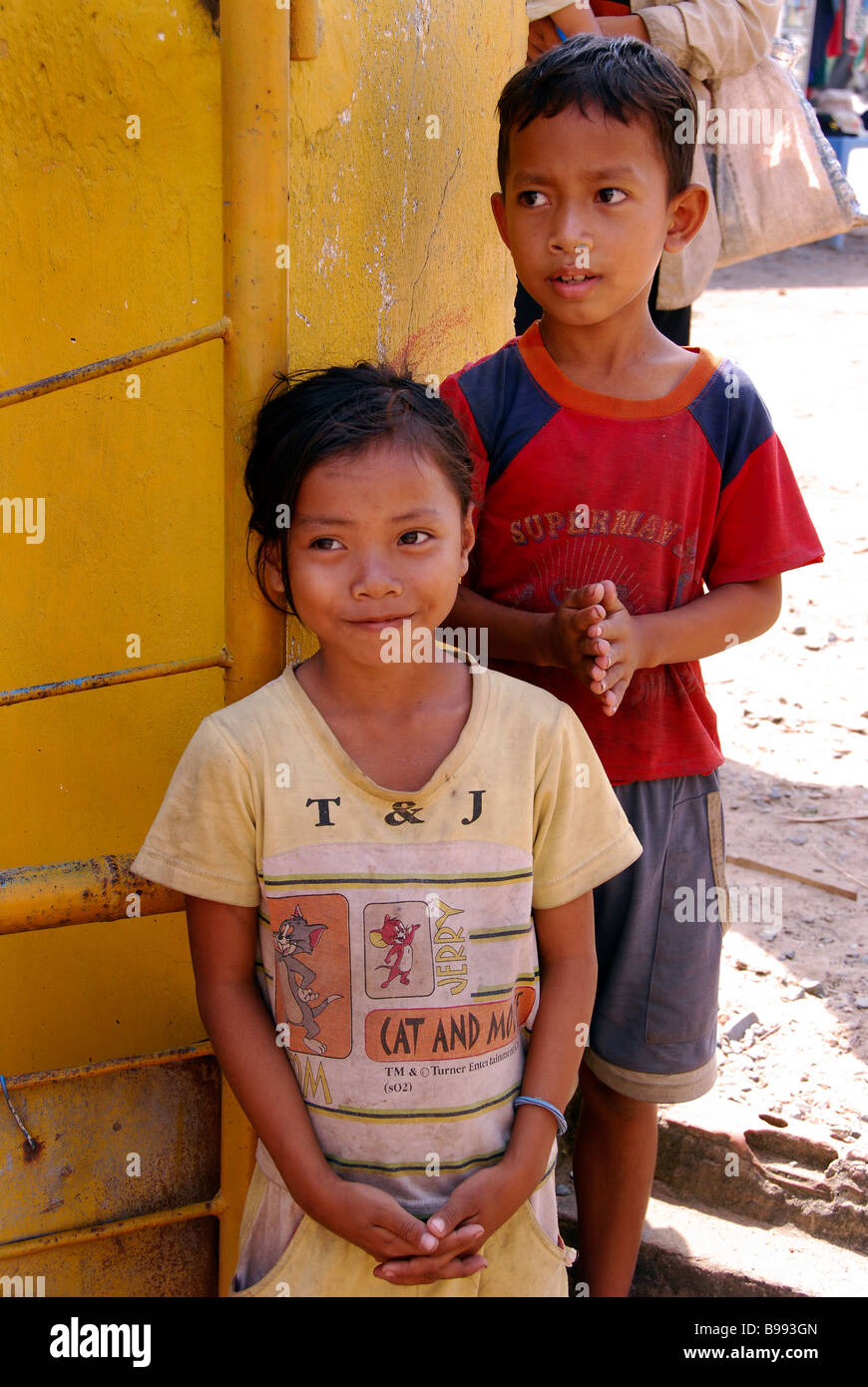 Vietnamese children, on the road to Saigon, Vietnam Stock Photo - Alamy