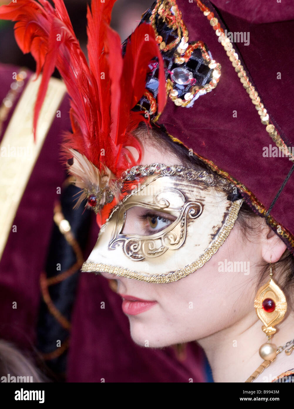 Young Woman in Carnival Costume Valletta Malta Stock Photo - Alamy