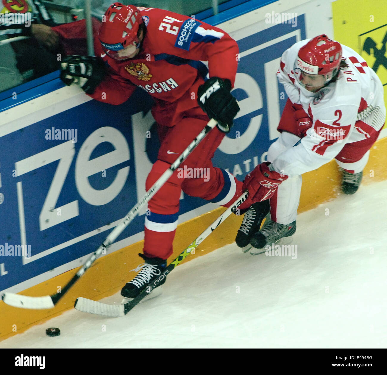 Russia s Alexander Frolov and Rasmus Andersen of Denmark left to right ...