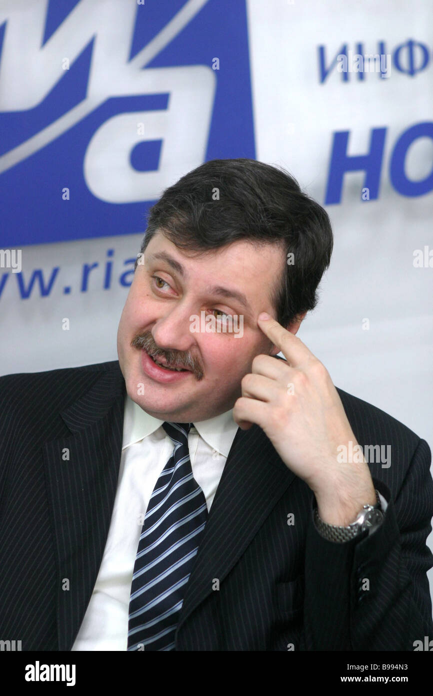 Dmitri Yevstafyev political expert Stock Photo - Alamy