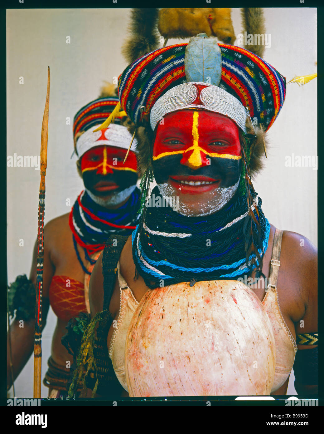 Two women from the Chimbu province in the highlands of Papua New Guinea ...