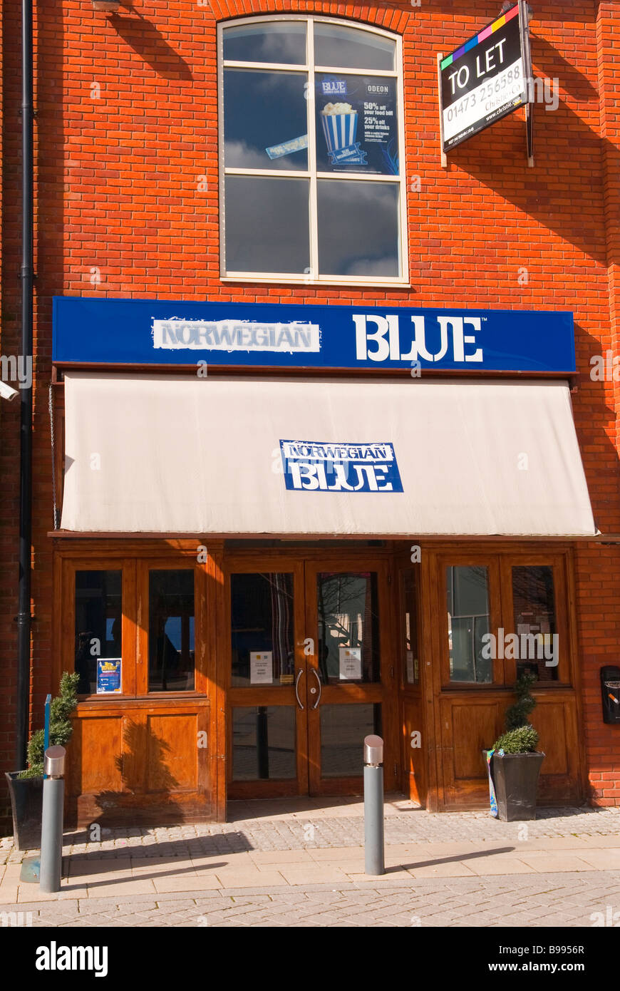 Norwegian Blue bar at the riverside complex in Norwich,Norfolk,Uk Stock ...