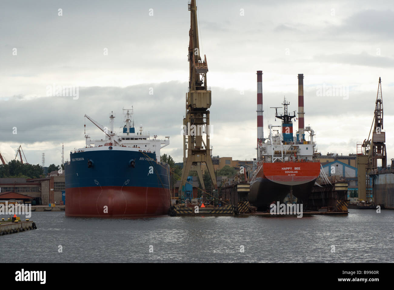 docks at the shipyard of Gdansk Poland Stock Photo - Alamy