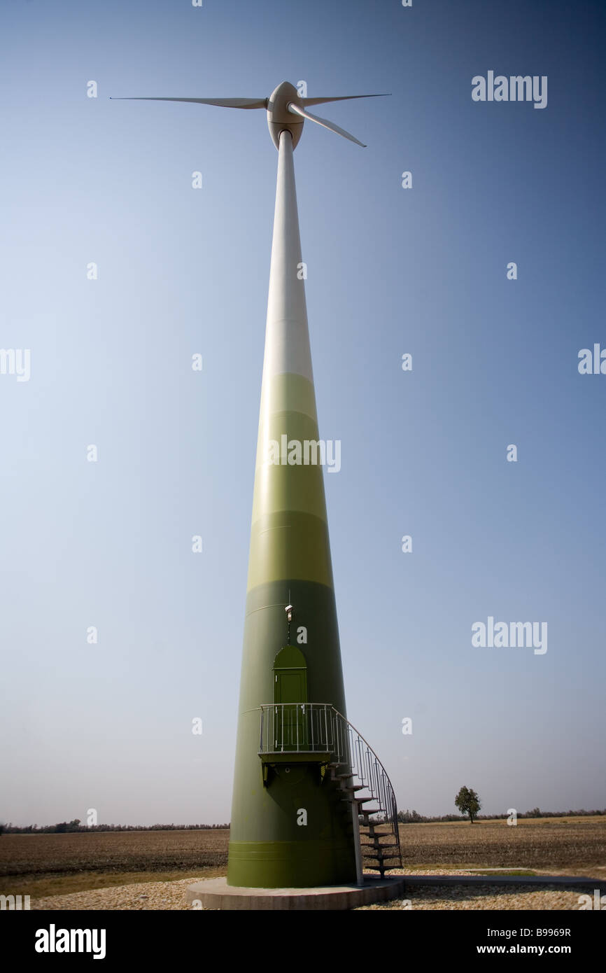 Windmill very wide perspective Stock Photo - Alamy