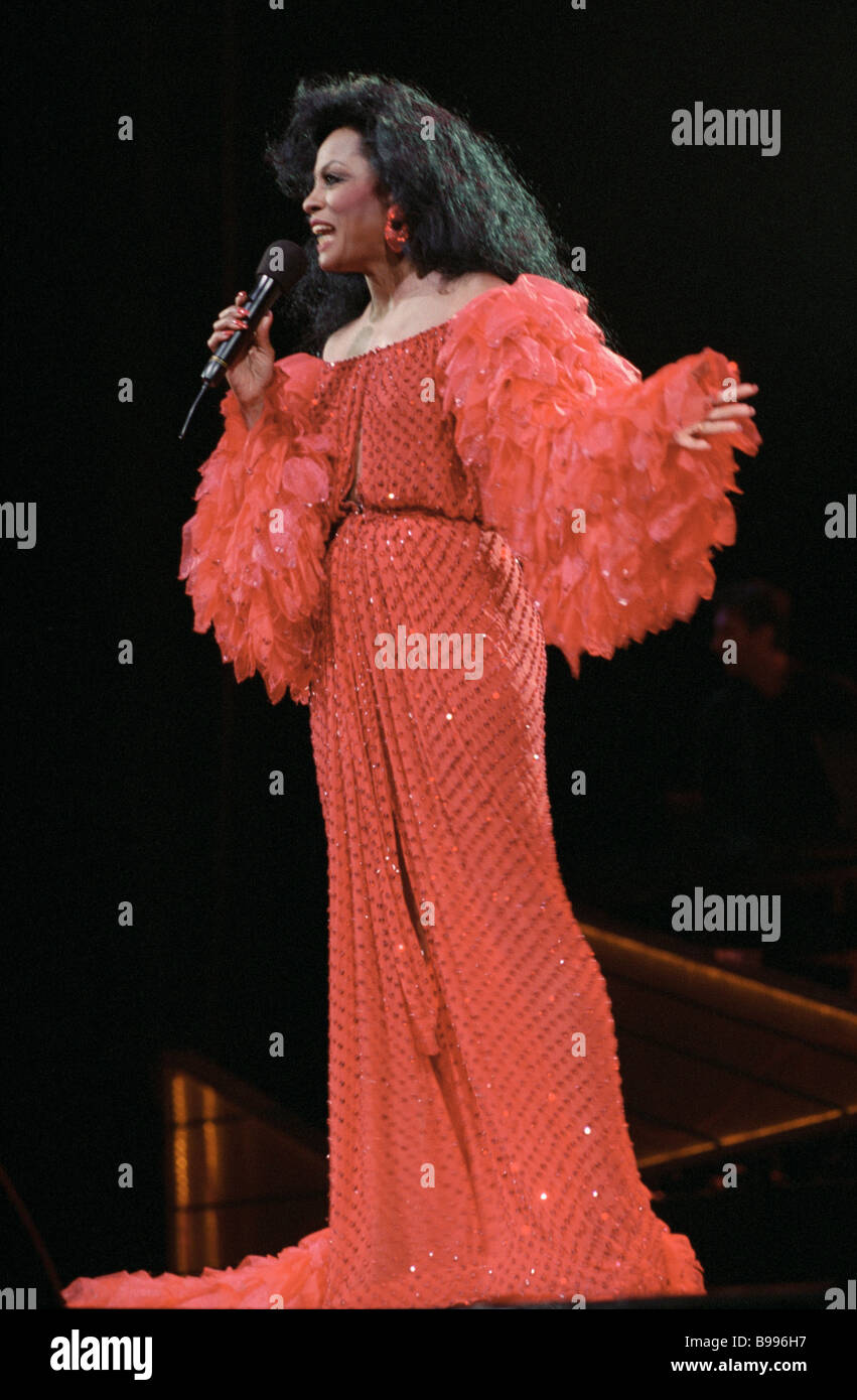 American singer Diana Ross performing in the State Concert Hall Stock ...