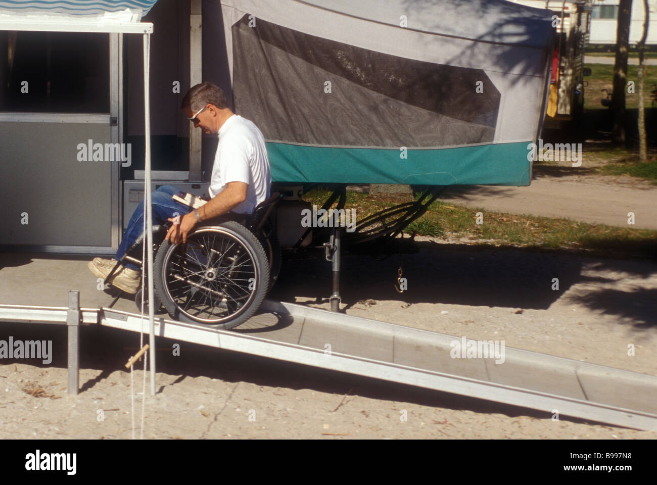 Ramp beach wheelchair disabled hi-res stock photography and images - Alamy