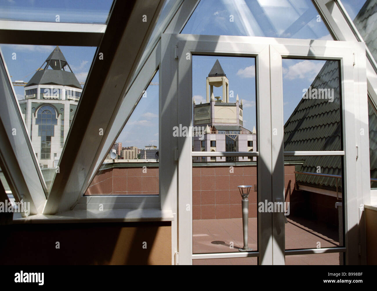 A view of the Russian Culture Center s towers from the balcony of the ...