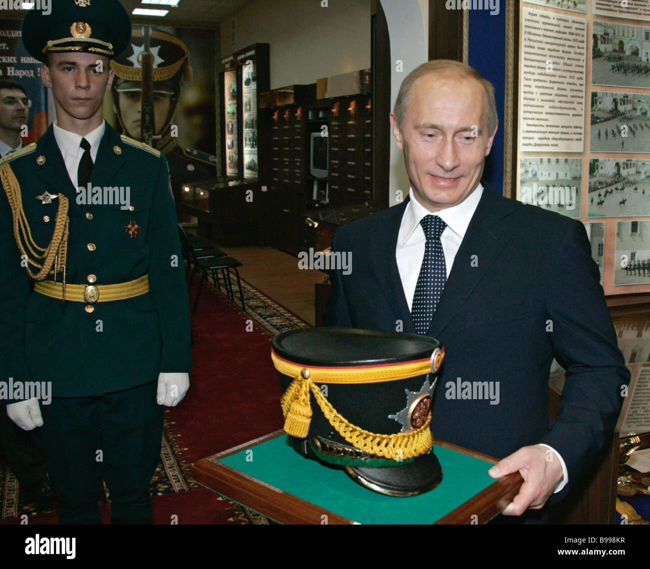Russia s President Vladimir Putin receives a souvenir Presidential ...