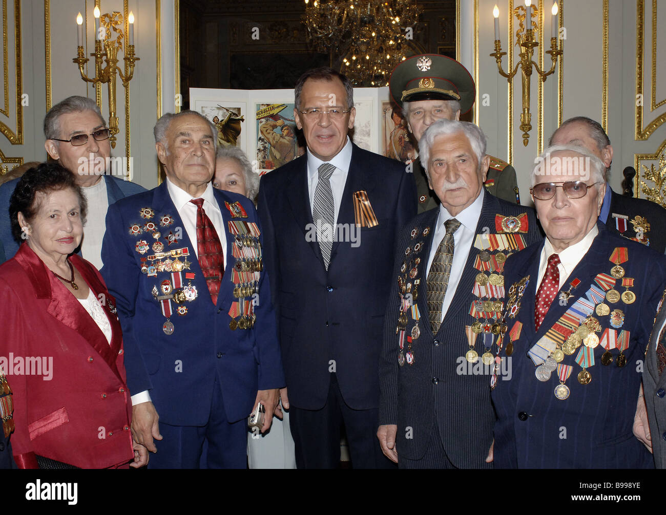Sergei Lavrov Russia s Foreign Minister meets Soviet WWII veterans at ...