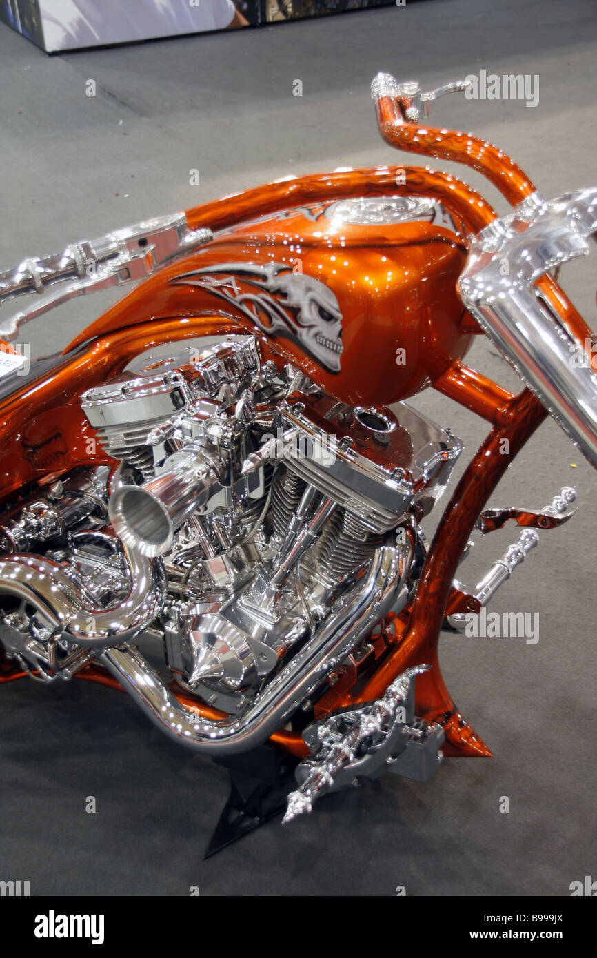 incredible design customised motorbike at motor show Stock Photo - Alamy
