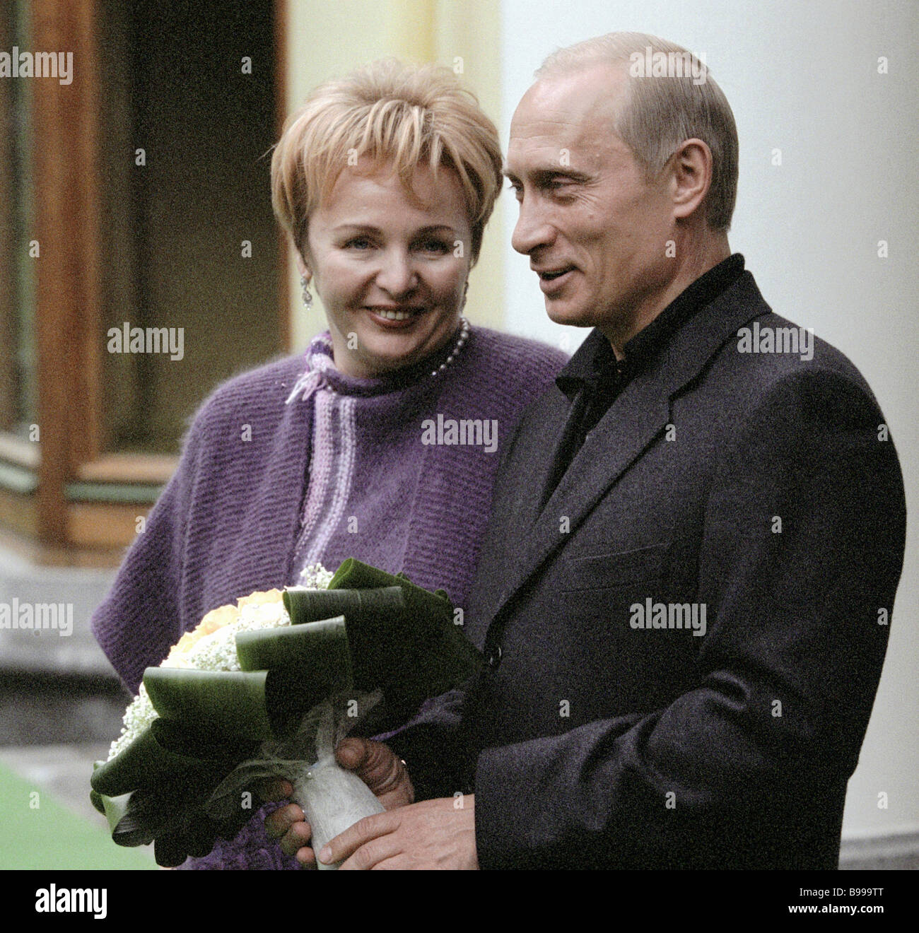 Russian President Vladimir Putin Right And His Wife Lyudmila Putin Left