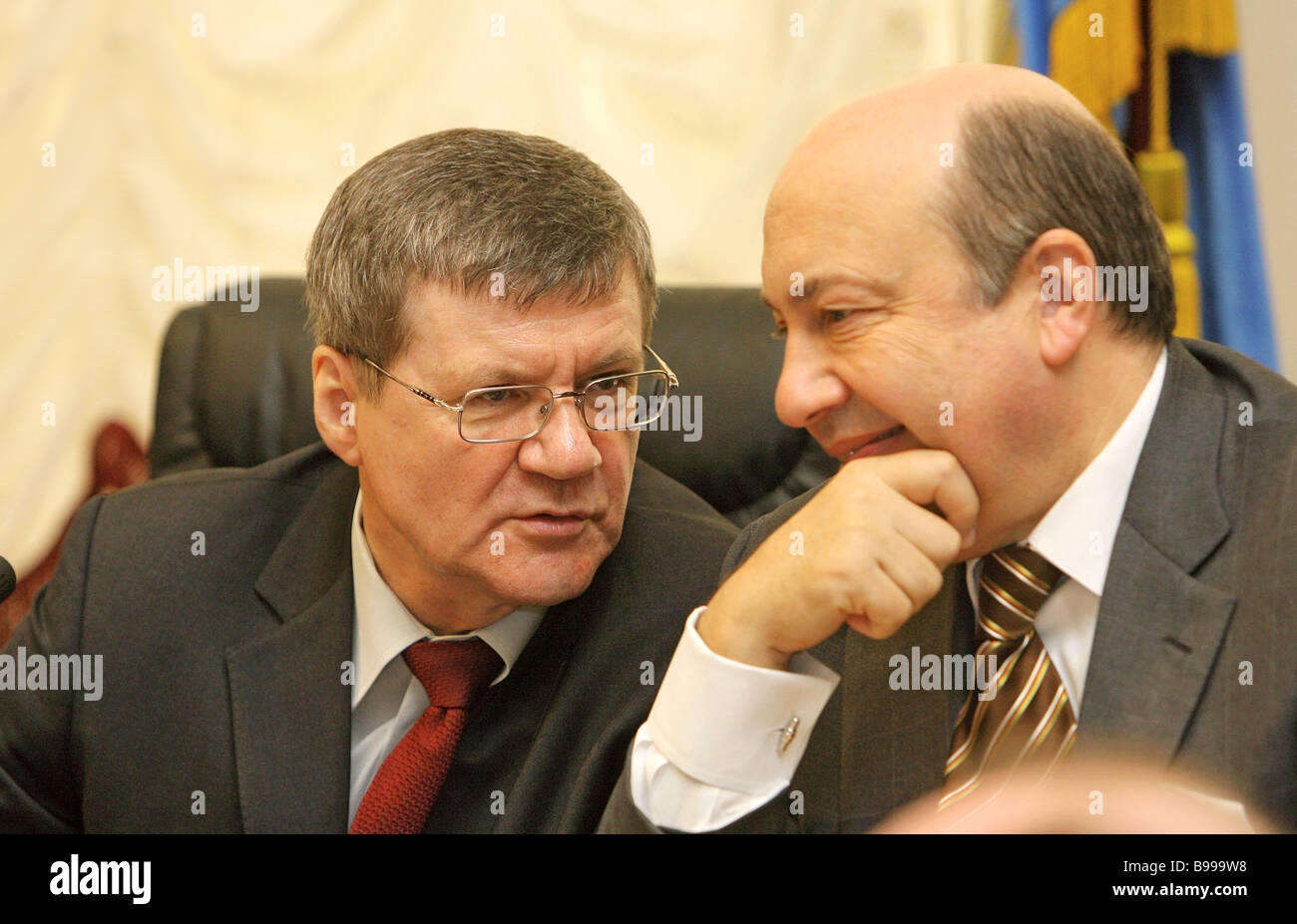 Prosecutor General Yuri Chaika left and Secretary of the Russian ...