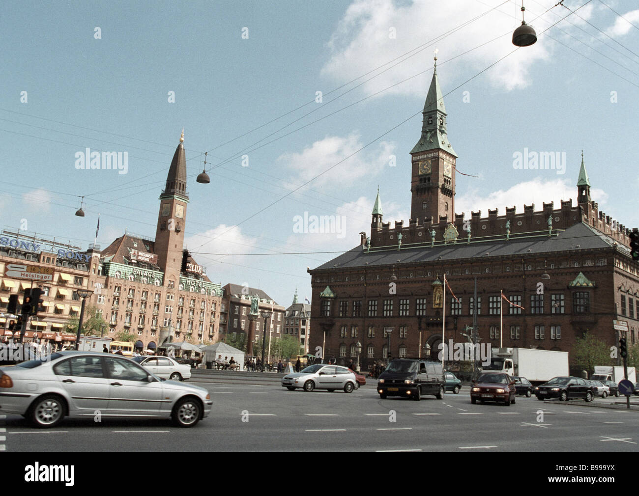 The town hall square Stock Photo - Alamy
