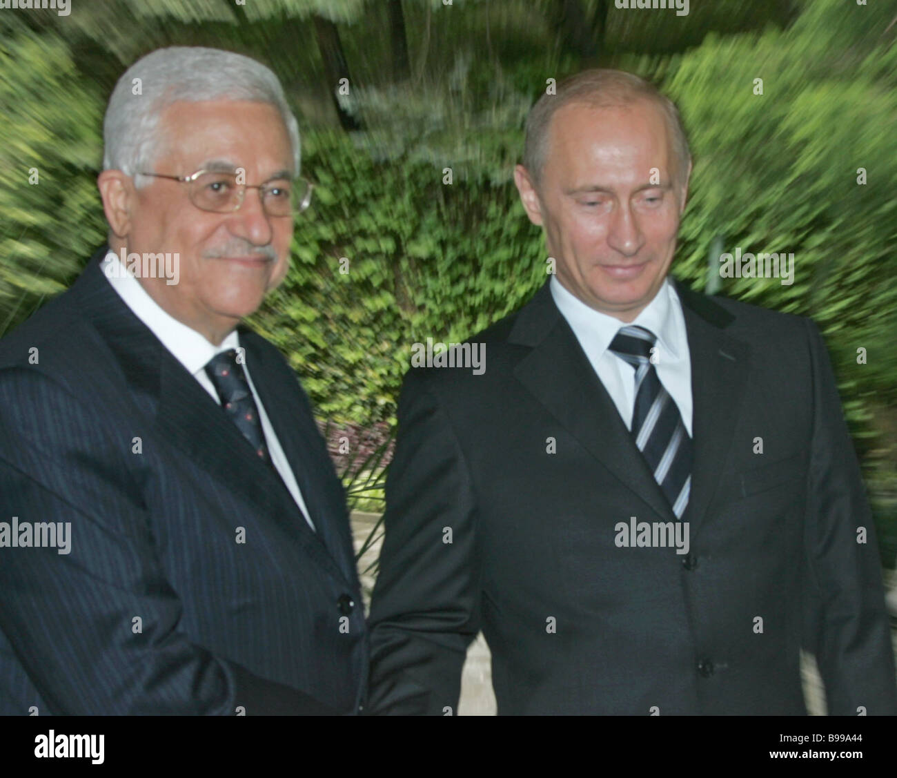 Leader of the Palestinian National Authority Mahmoud Abbas and Russian ...