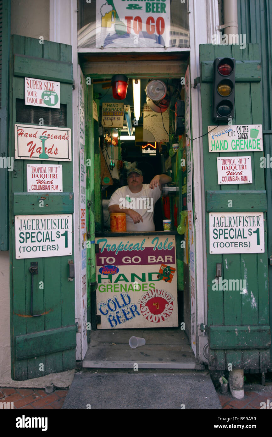 Street Bar Entrance Signs Hand Grenades Tooters Prices $1 per drink ...