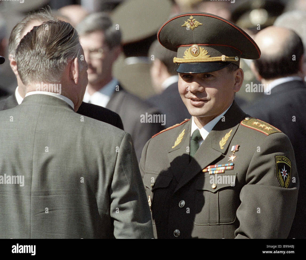 Emergencies Minister Sergei Shoigu right Stock Photo - Alamy