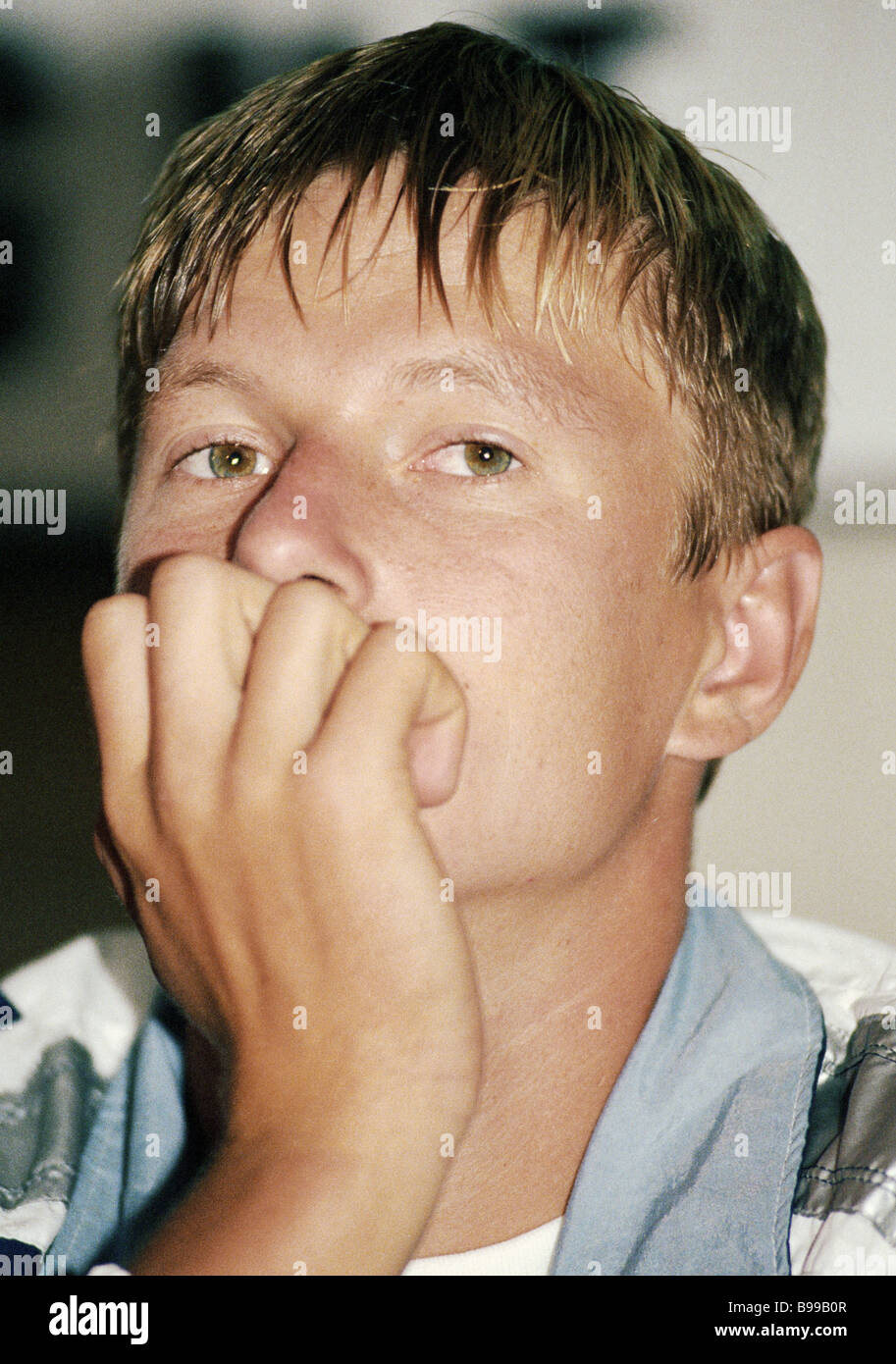 Tennis player Yevgeny Kafelnikov during the Davis Cup finals at the ...