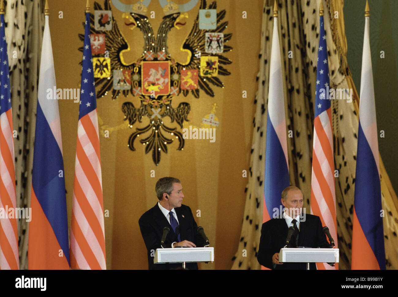 U S President George W Bush pays an official visit to Moscow in May ...