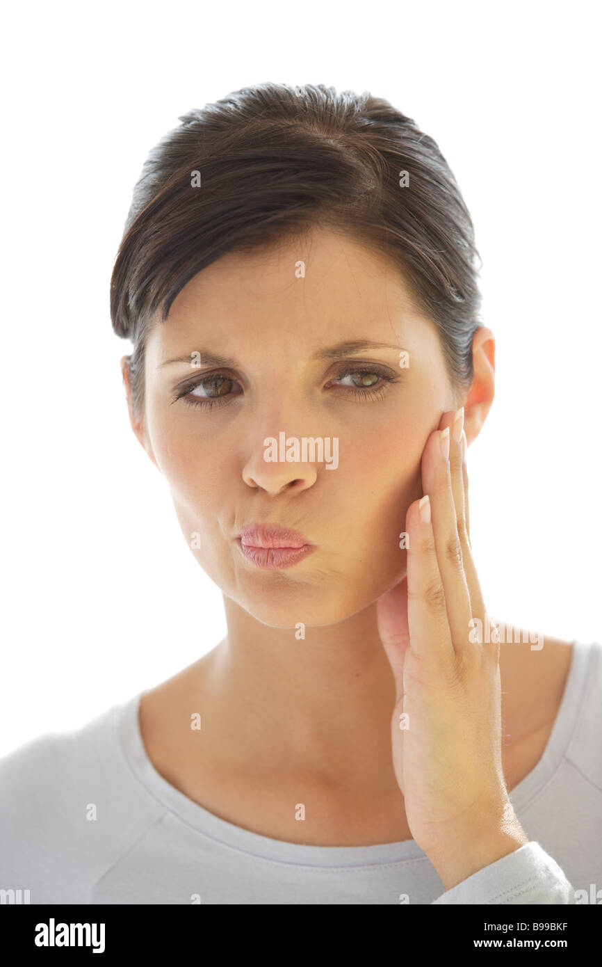 Woman ear pain close up hi-res stock photography and images - Alamy