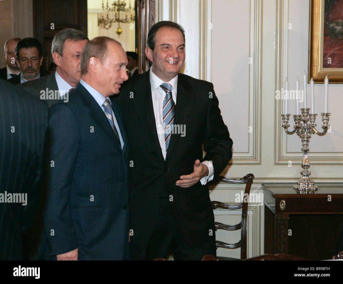 Russia s President Vladimir Putin left and Greece s Prime Minister ...