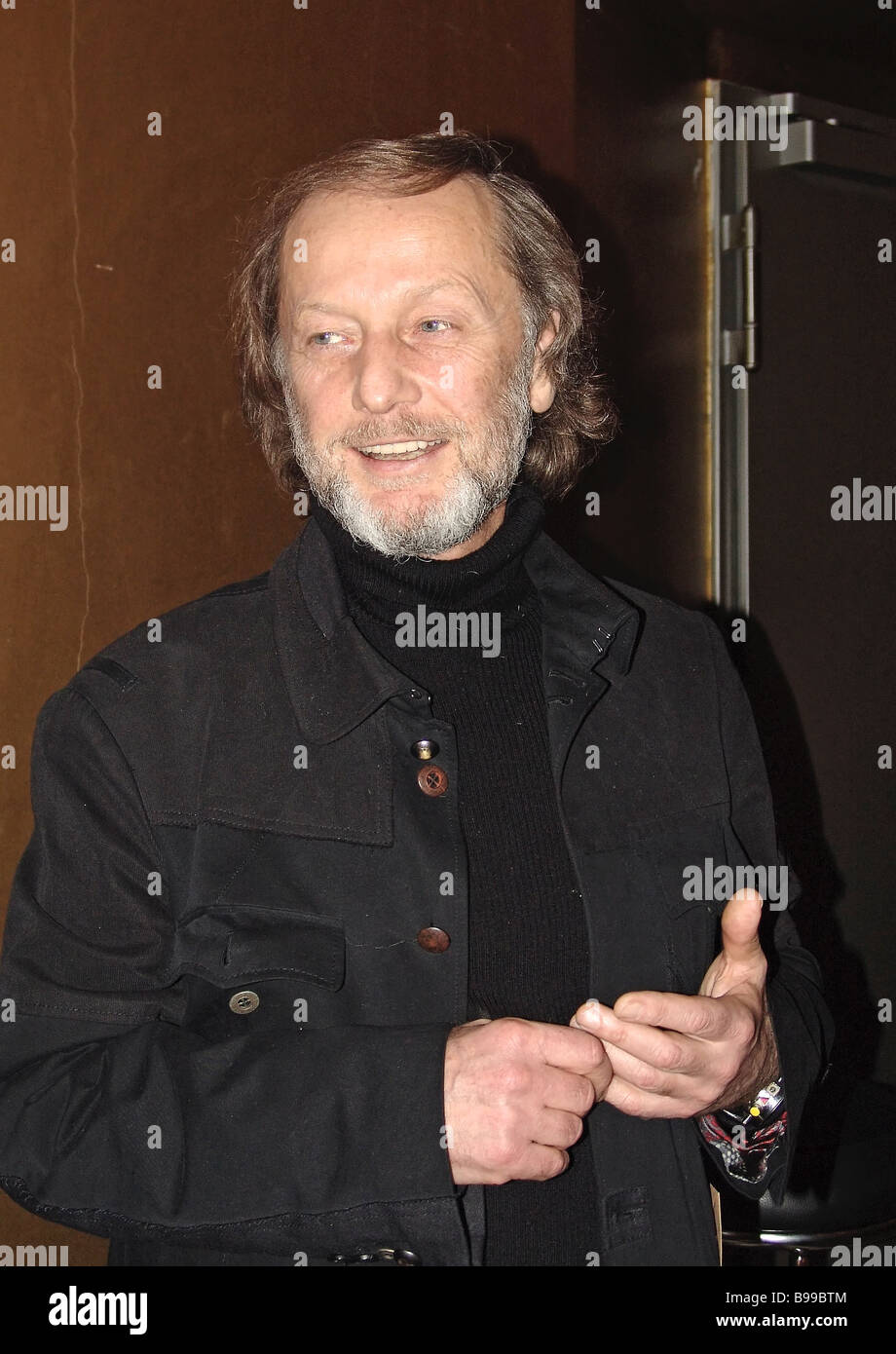 Comedian Mikhail Zadornov during a presentation of a movie Three Days ...