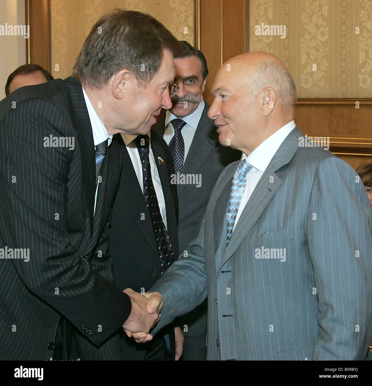 Regional Development Minister Vladimir Yakovlev and Moscow Mayor Yury ...