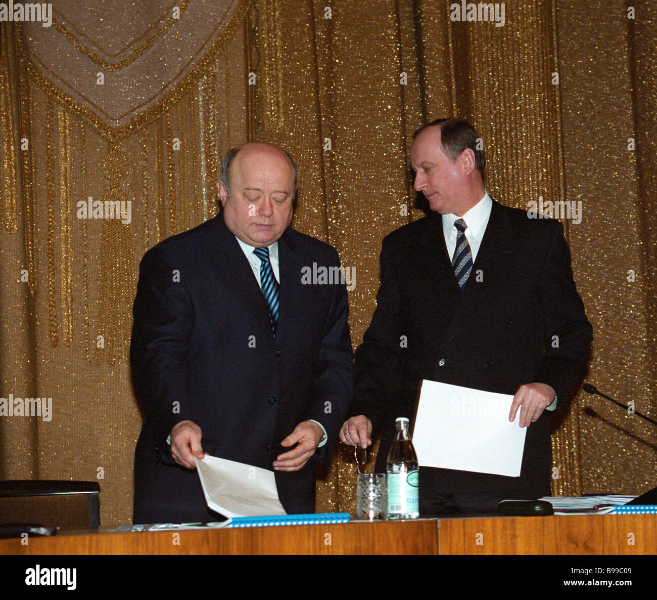 Russia s Prime Minister Mikhail Fradkov and FSB director Nikolai ...