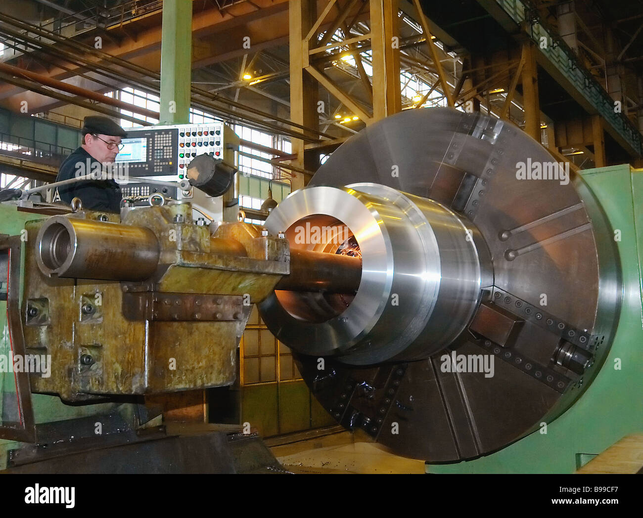 A turbine rotor shaft production area Stock Photo - Alamy