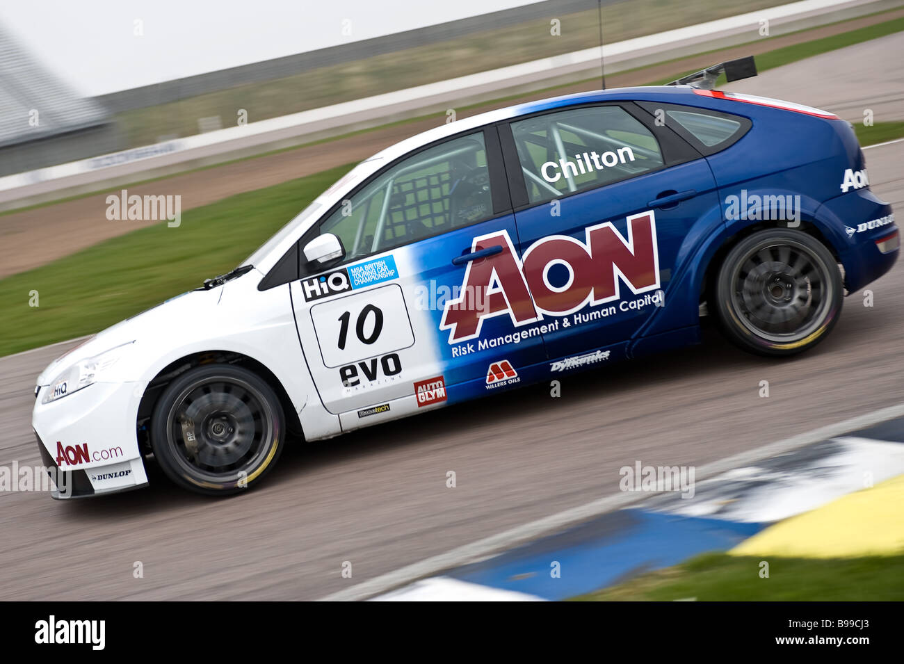 Tom Chilton in the 2009 BTCC Ford Focus ST during testing at the ...