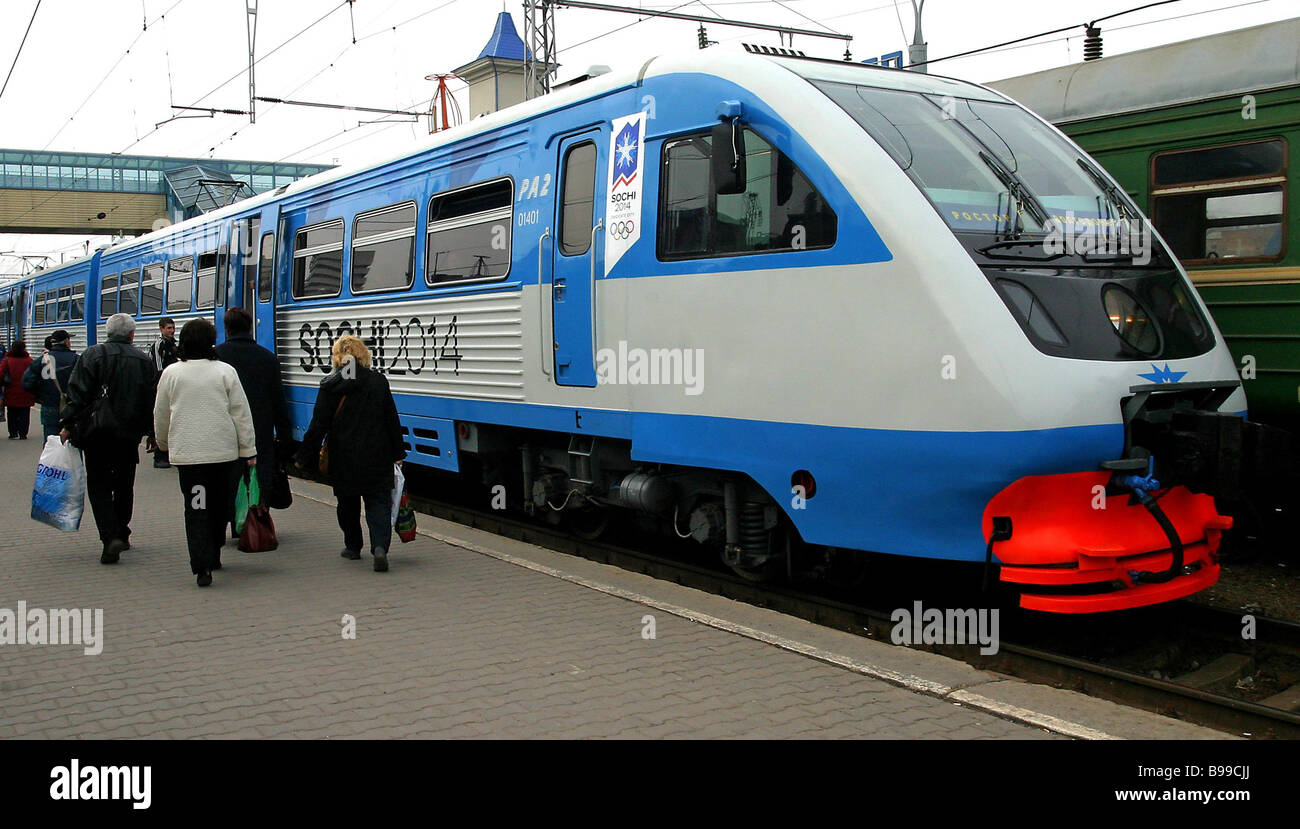The RA 2 rail bus runs between Rostov on Don and Volgodonsk It covers ...