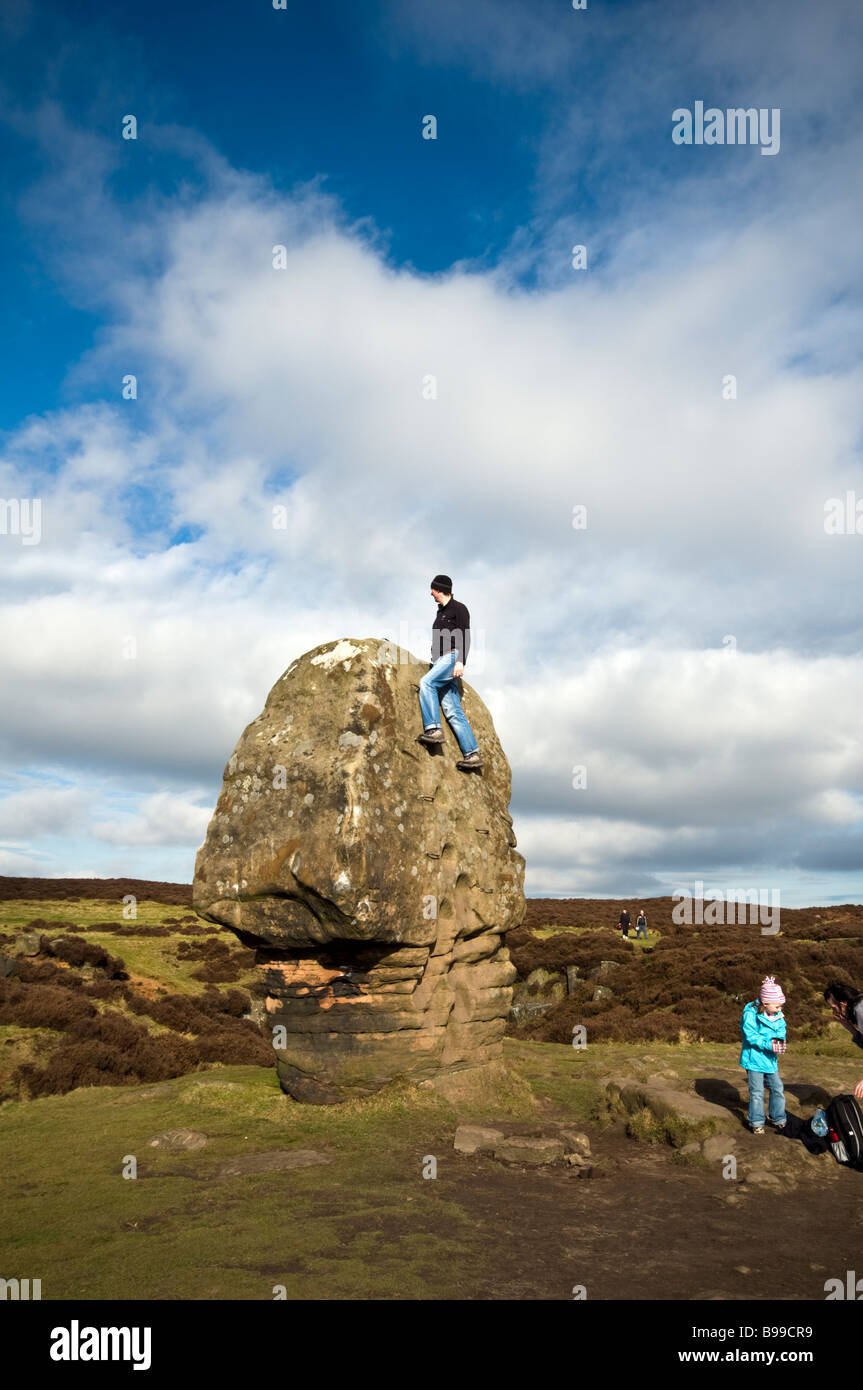 Cork Stone, Stanton Moor, Peak District National Park Derbyshire ...
