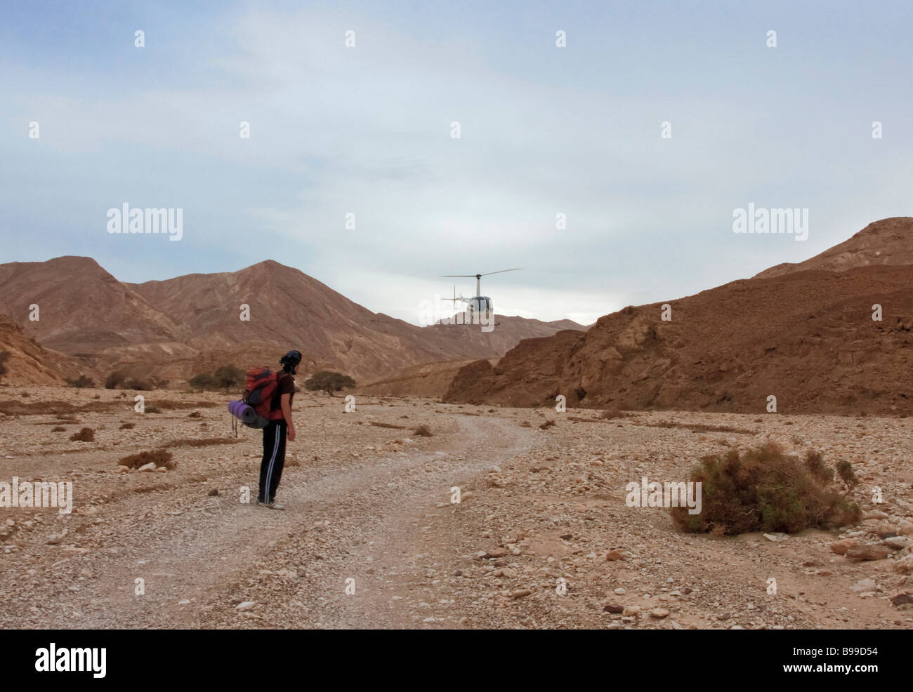 Eilat Mountains, Israel. A Hiker on the Israel National Trail looks at ...