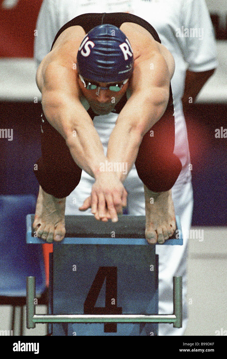 Igor Marchenko the bronze holder in the 100 meters butterfly attending ...